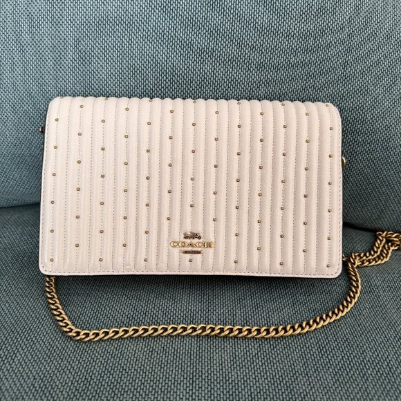 Coach | Bags | Coach 76543 Restored Callie Foldover Chain Clutch With ...